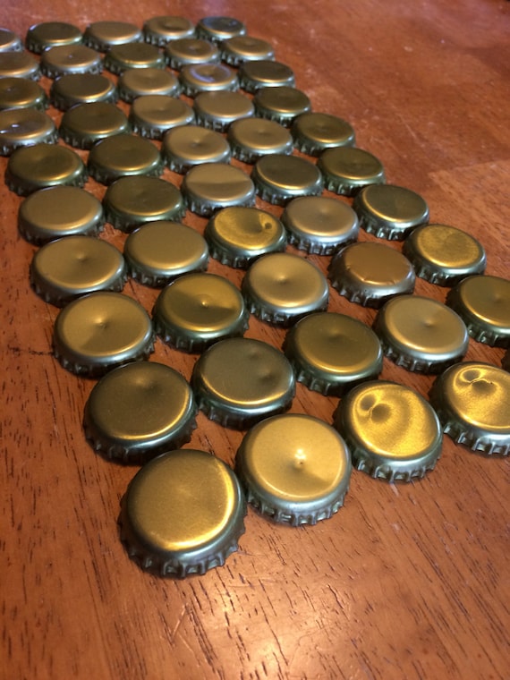 50 Gold Bottle Caps | Etsy