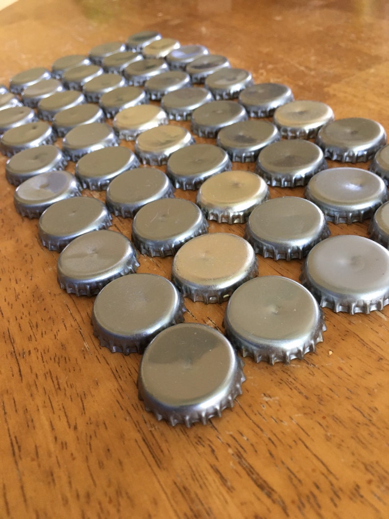 50 Silver Bottle Caps - Etsy
