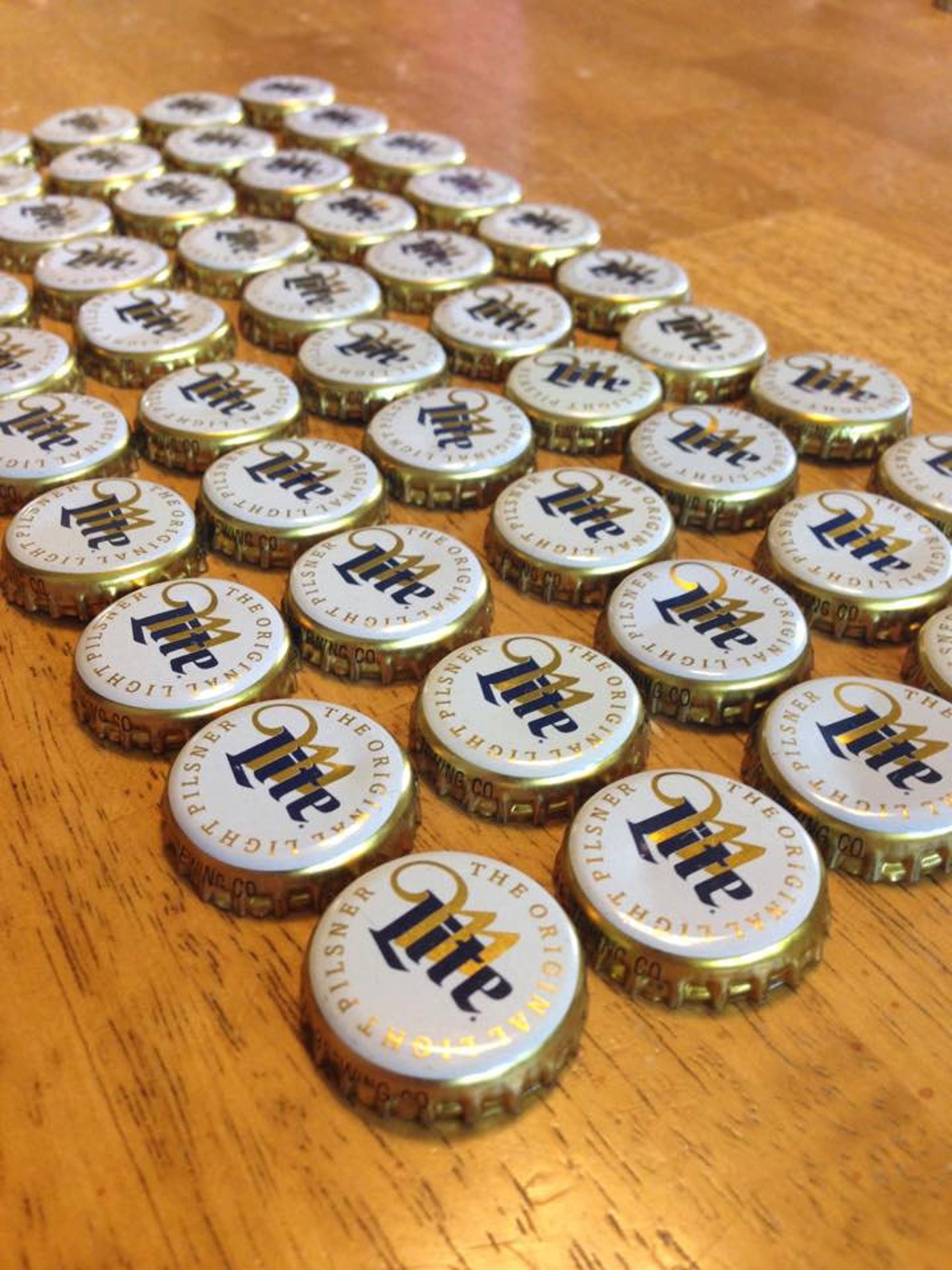 50 Miller Lite Bottle Caps - Etsy