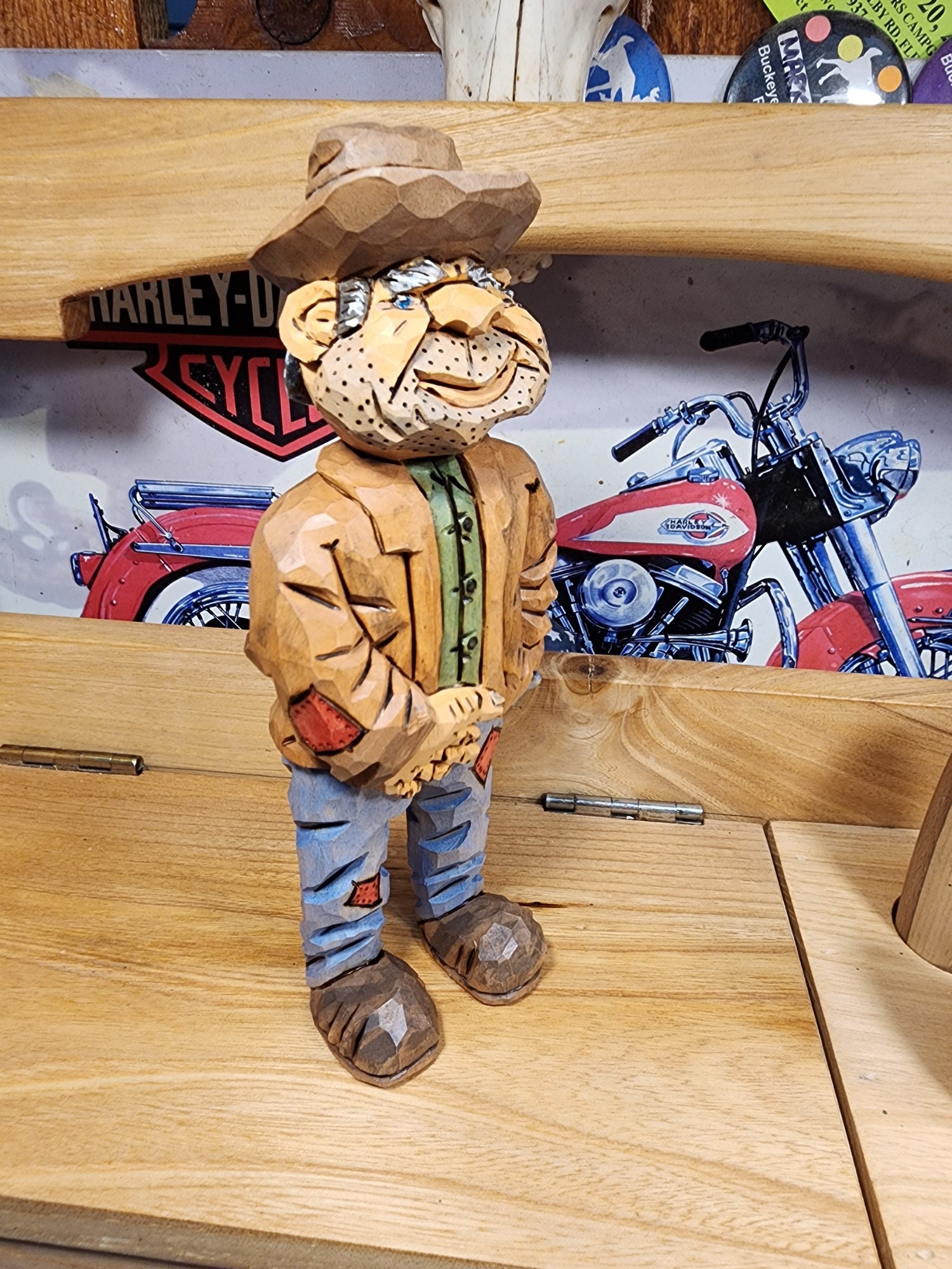 Hobo Woodcarving From the Hobo Series Hand Carved and Hand Painted by ...