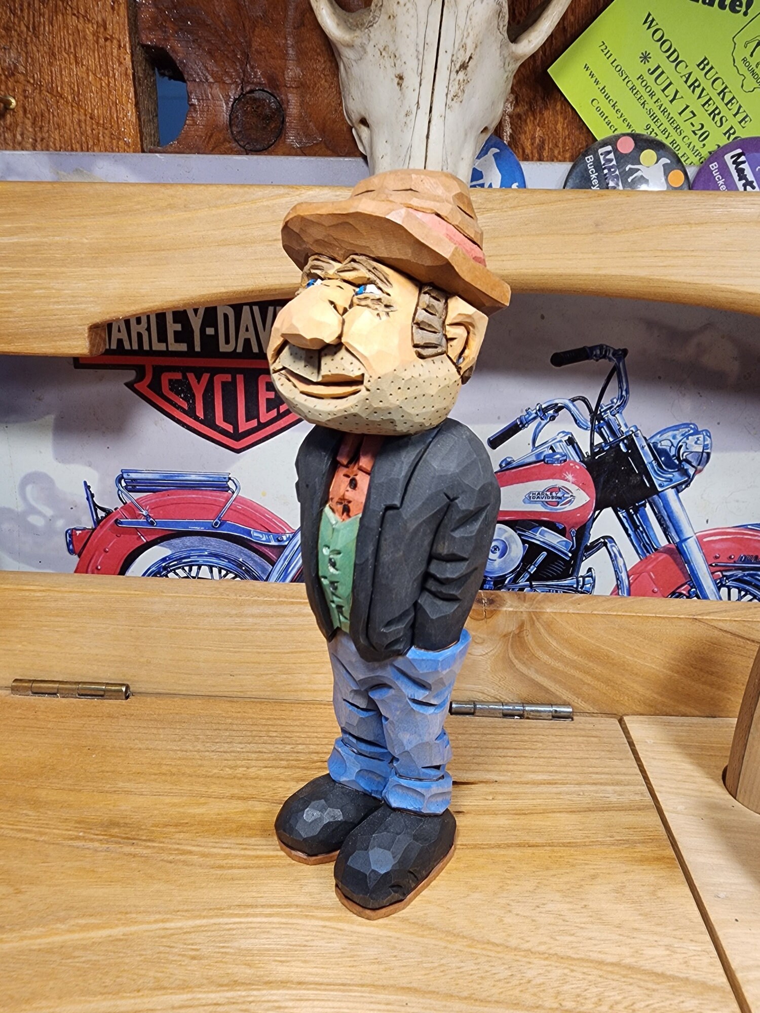 Hobo Woodcarving From the Hobo Series Hand Carved and Hand Painted by ...