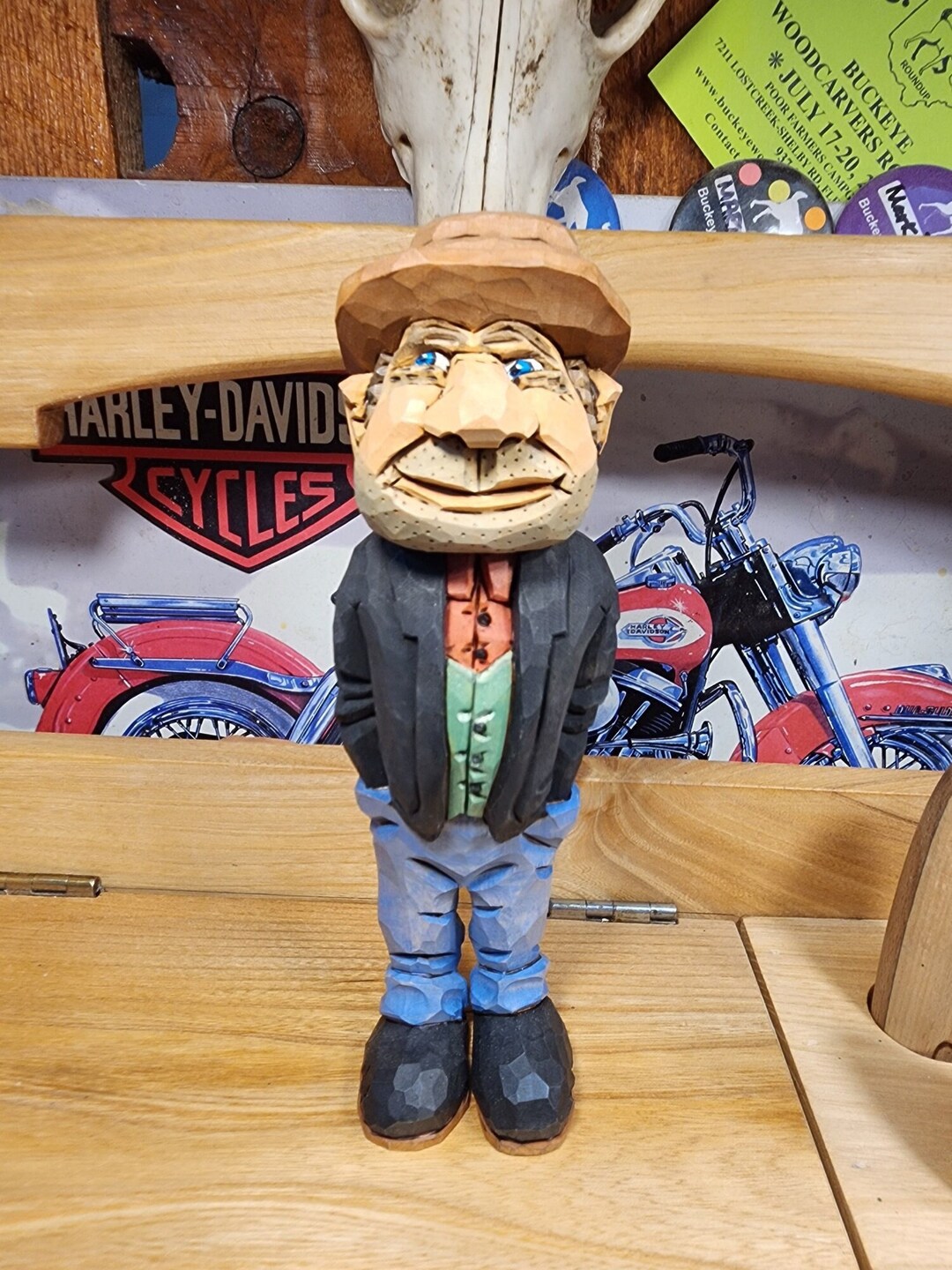 Hobo Woodcarving From the Hobo Series Hand Carved and Hand Painted by ...