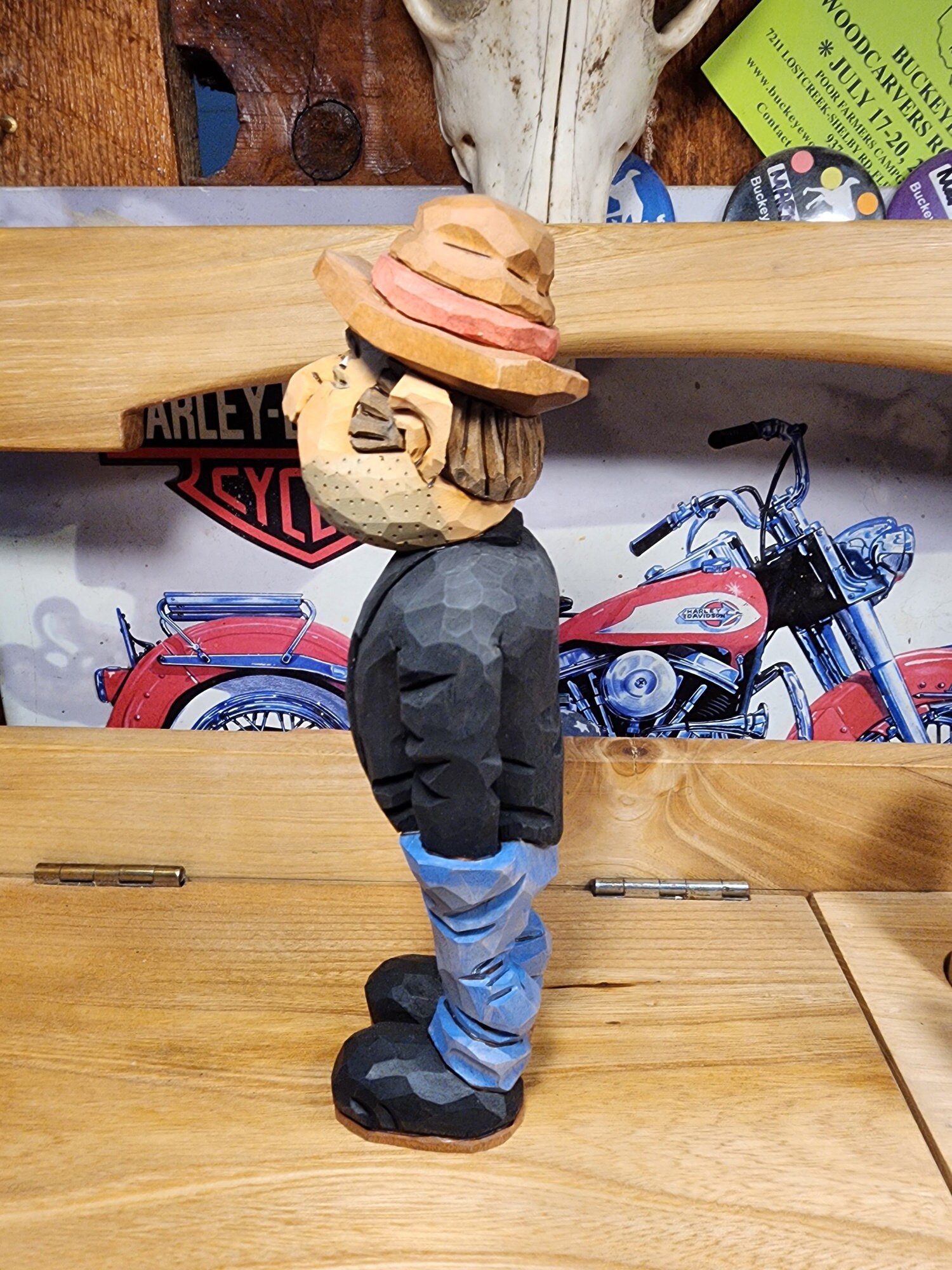 Hobo Woodcarving From the Hobo Series Hand Carved and Hand Painted by ...