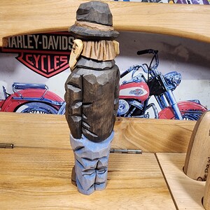 Hobo With Red Flannel Shirt Woodcarving From the Hobo Series Hand ...