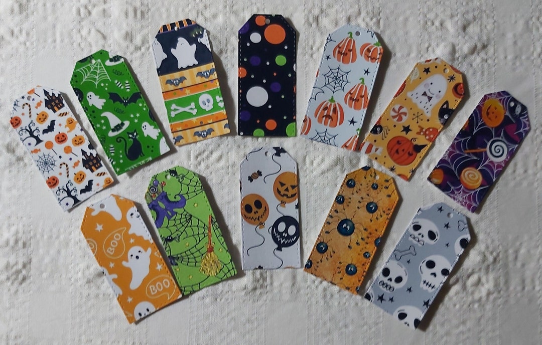 Pretty Cutouts of 12 Halloween Pattern Labels/junk Journal/scrapbook ...