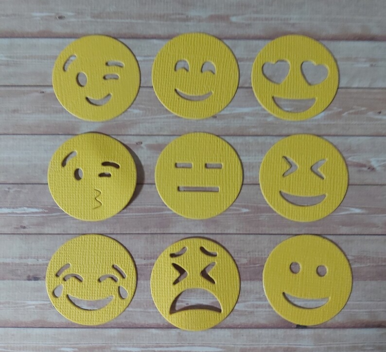 Emoji/smiley Face Cutouts to Decorate All Your Scrapbooking and Other ...