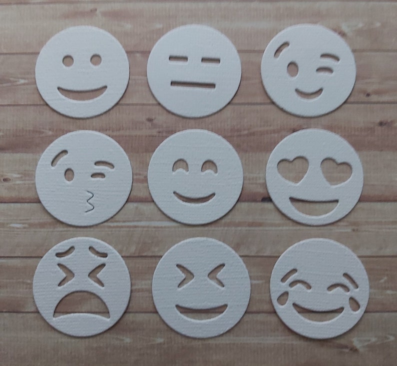 Emoji/smiley Face Cutouts to Decorate All Your Scrapbooking and Other ...