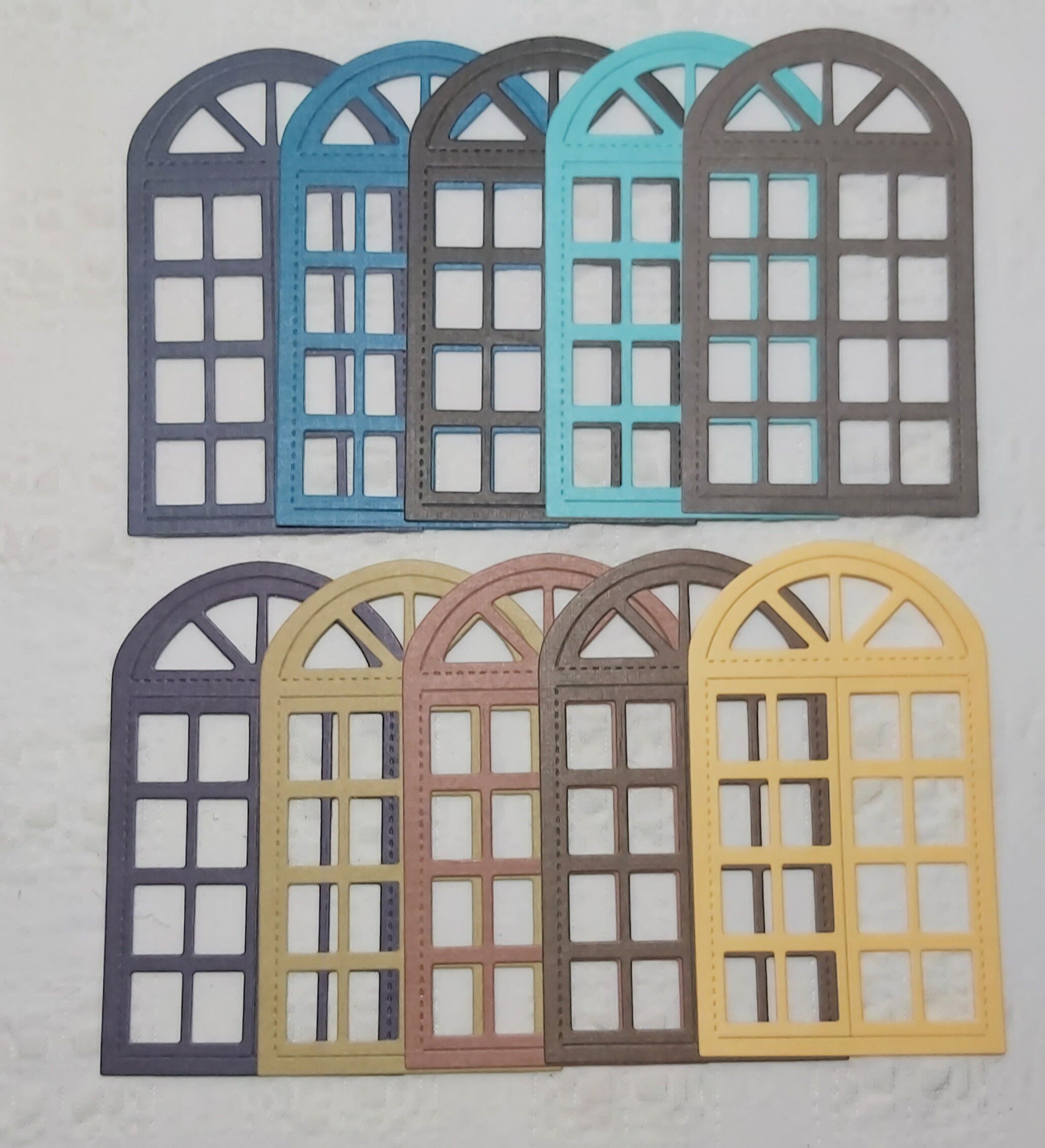 10 Varied Colored Window Cutouts. Junk Journal/scrapbook - Etsy