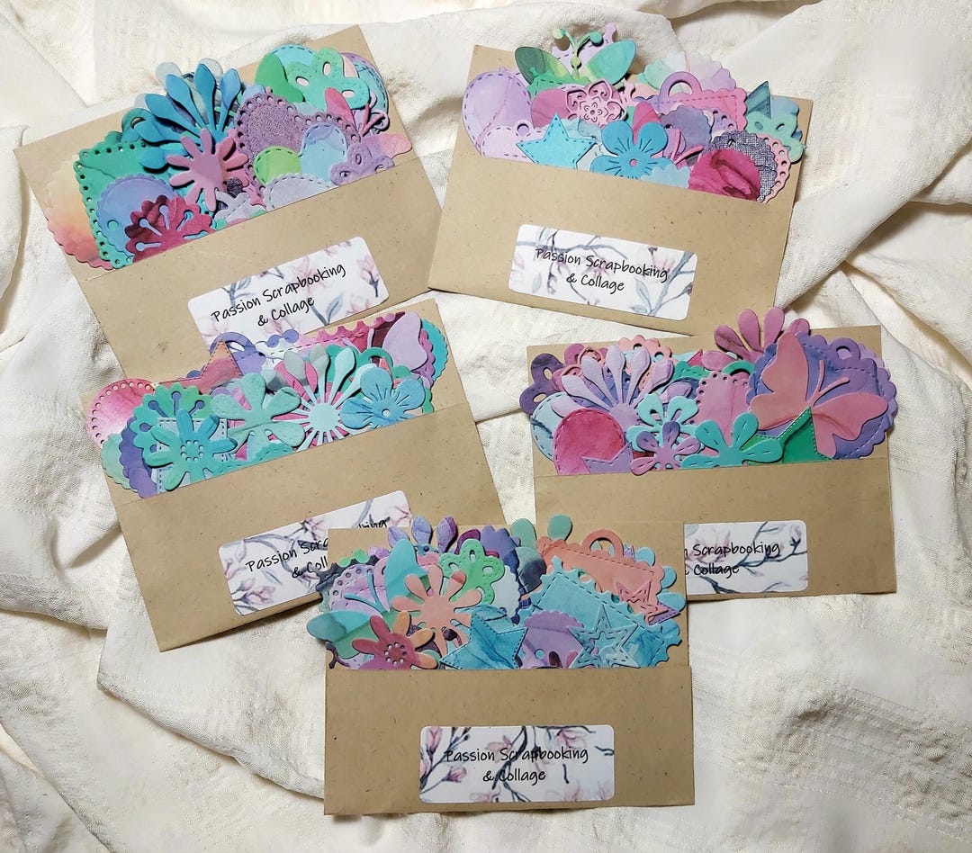 Surprise Bag of 40 Colorful Cut-out Papers of Various Sizes ...