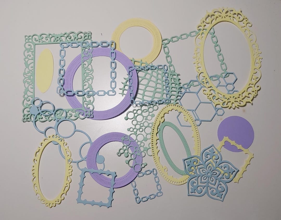 Kit of 20 Paper Cutouts/perforated Cutouts/flowers/lace/scrapbooking ...
