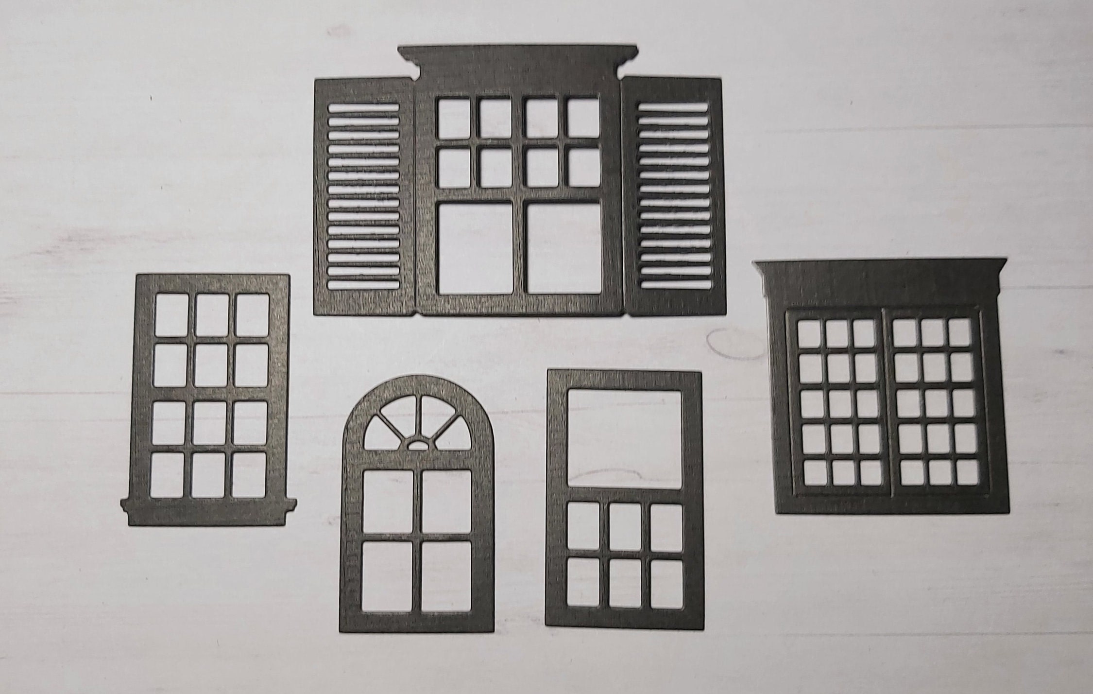 Windows Die Cut/paper Cutouts/5 Pieces/scrapbooking/die Cut/junk ...