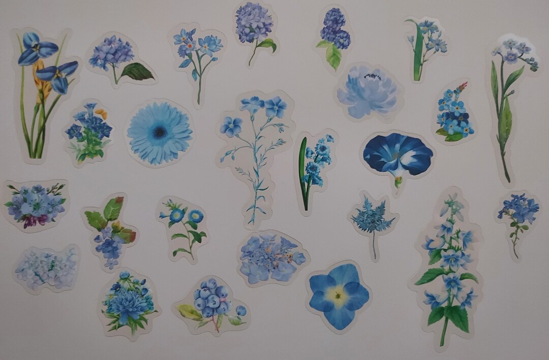 25 Pcs/pack Pretty Flower Sticker, Garden, Journal, Decoration, Flower ...