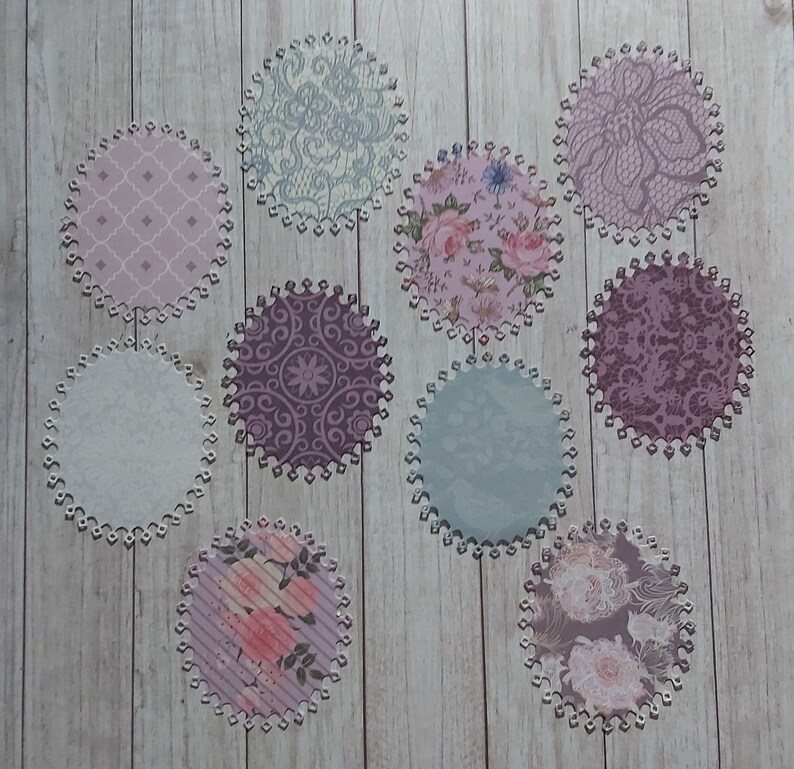 Nice Set of 10 Oval Lace Cutouts to Decorate All Your Scrapbooking and ...