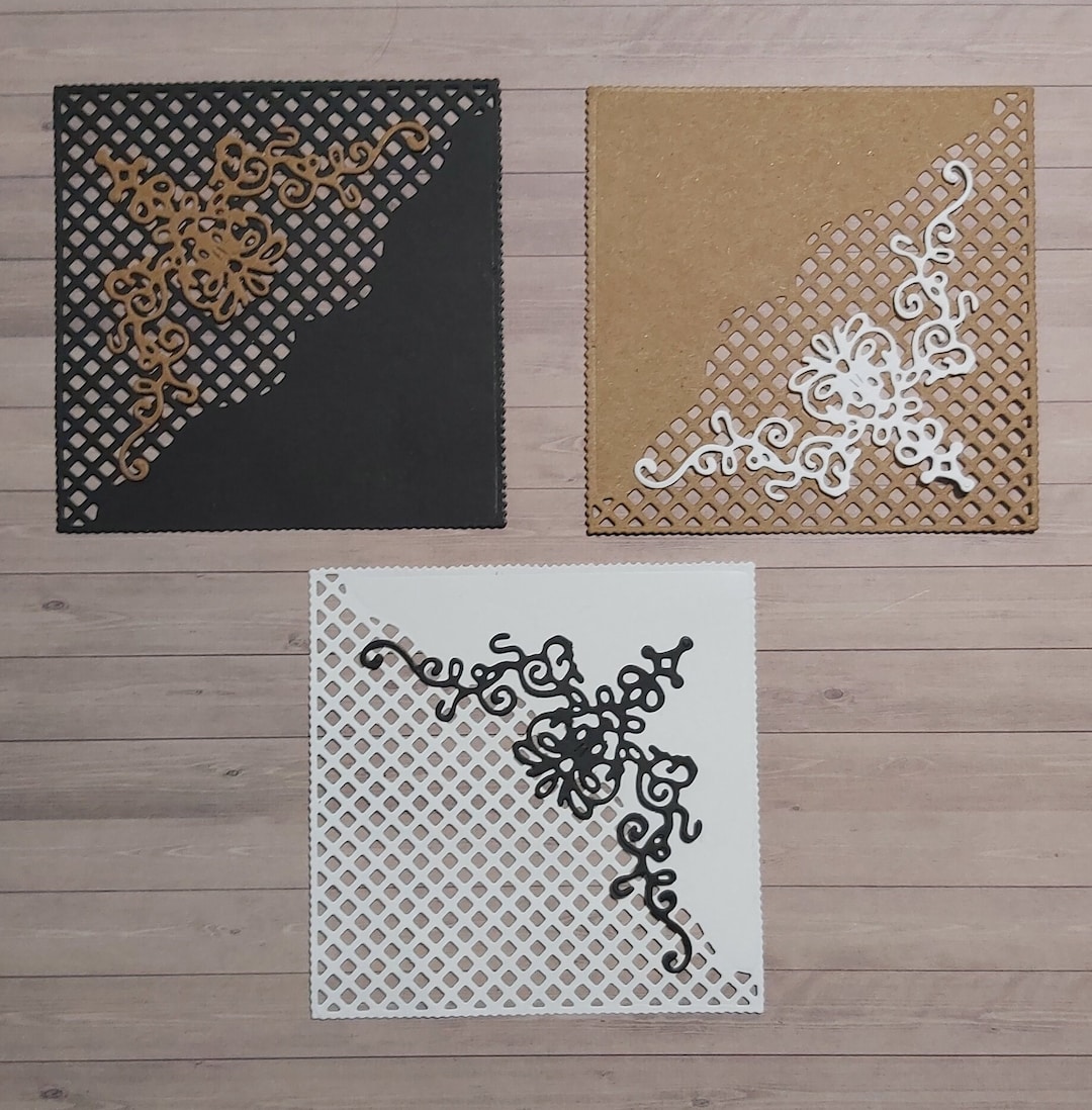 Half-perforated Square Cutout With Lace. Scrapbooking/junk Journal ...