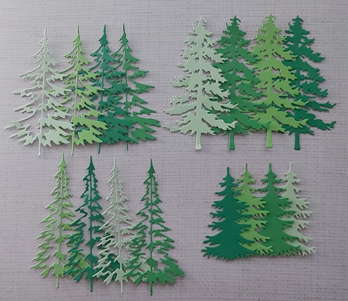 Nice Set of Tree Cutouts to Decorate All Your Scrapbooking and Other ...