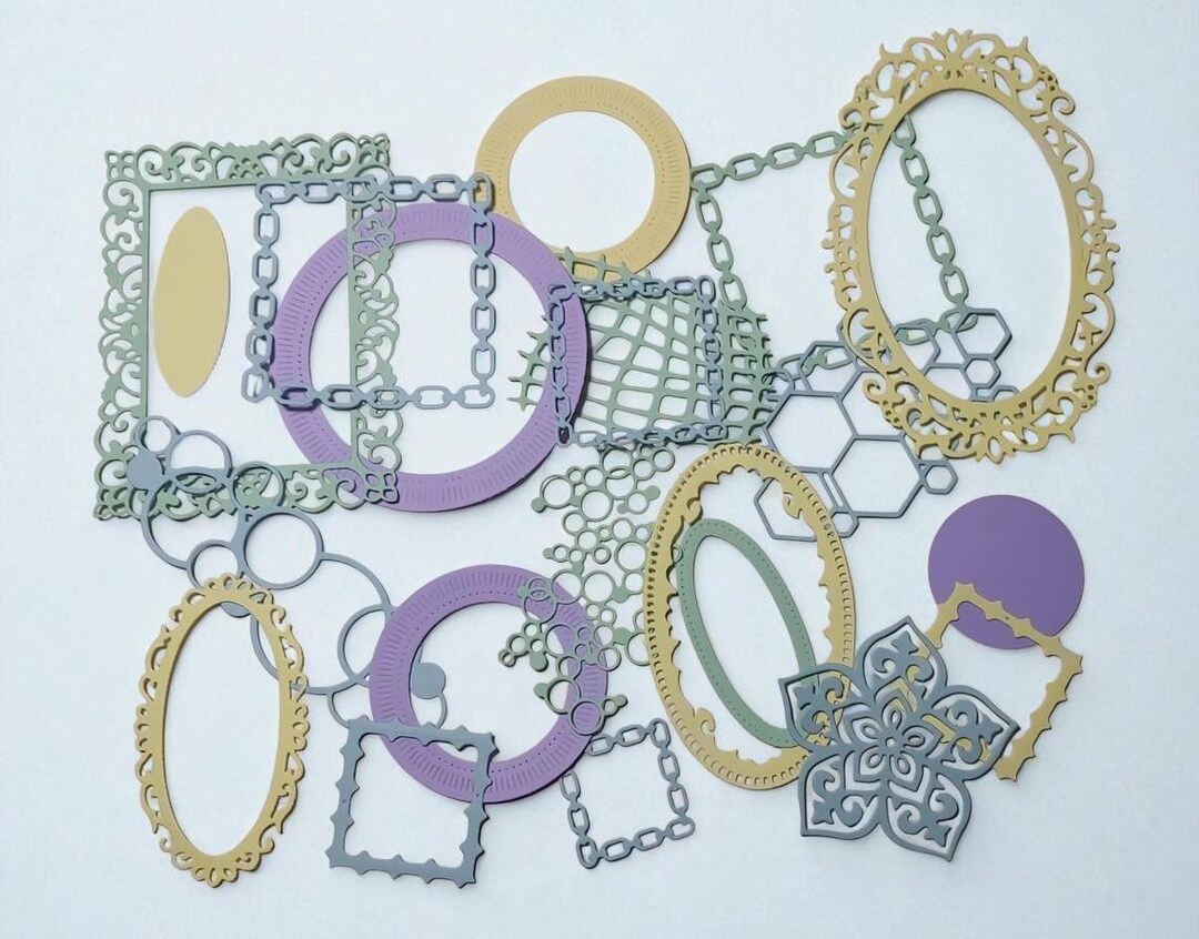 Kit of 20 Paper Cutouts/perforated Cutouts/flowers/lace/scrapbooking ...
