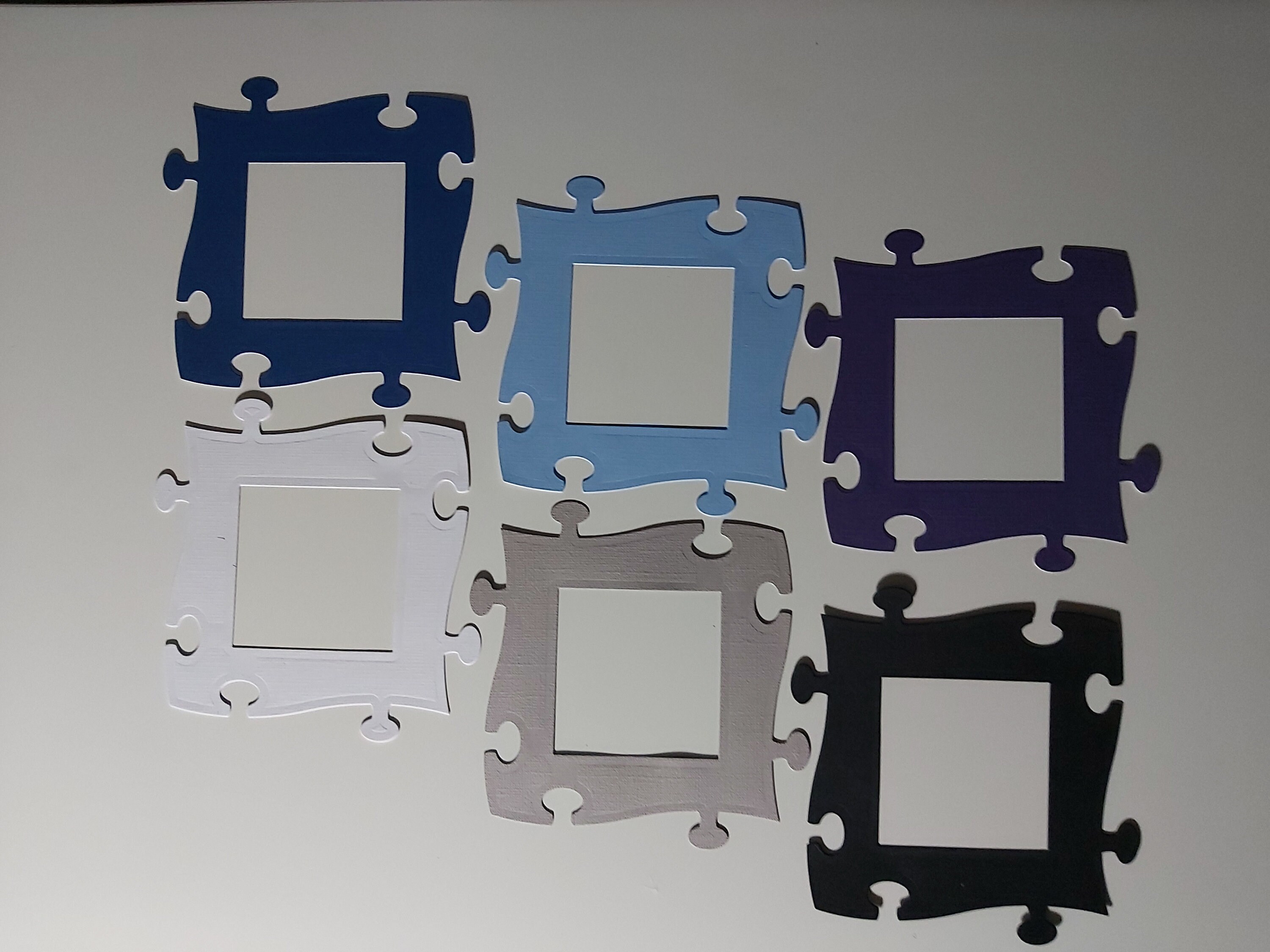 Large Puzzle Piece Frames/ Multiple Colors Available/scrapbook Supplies ...