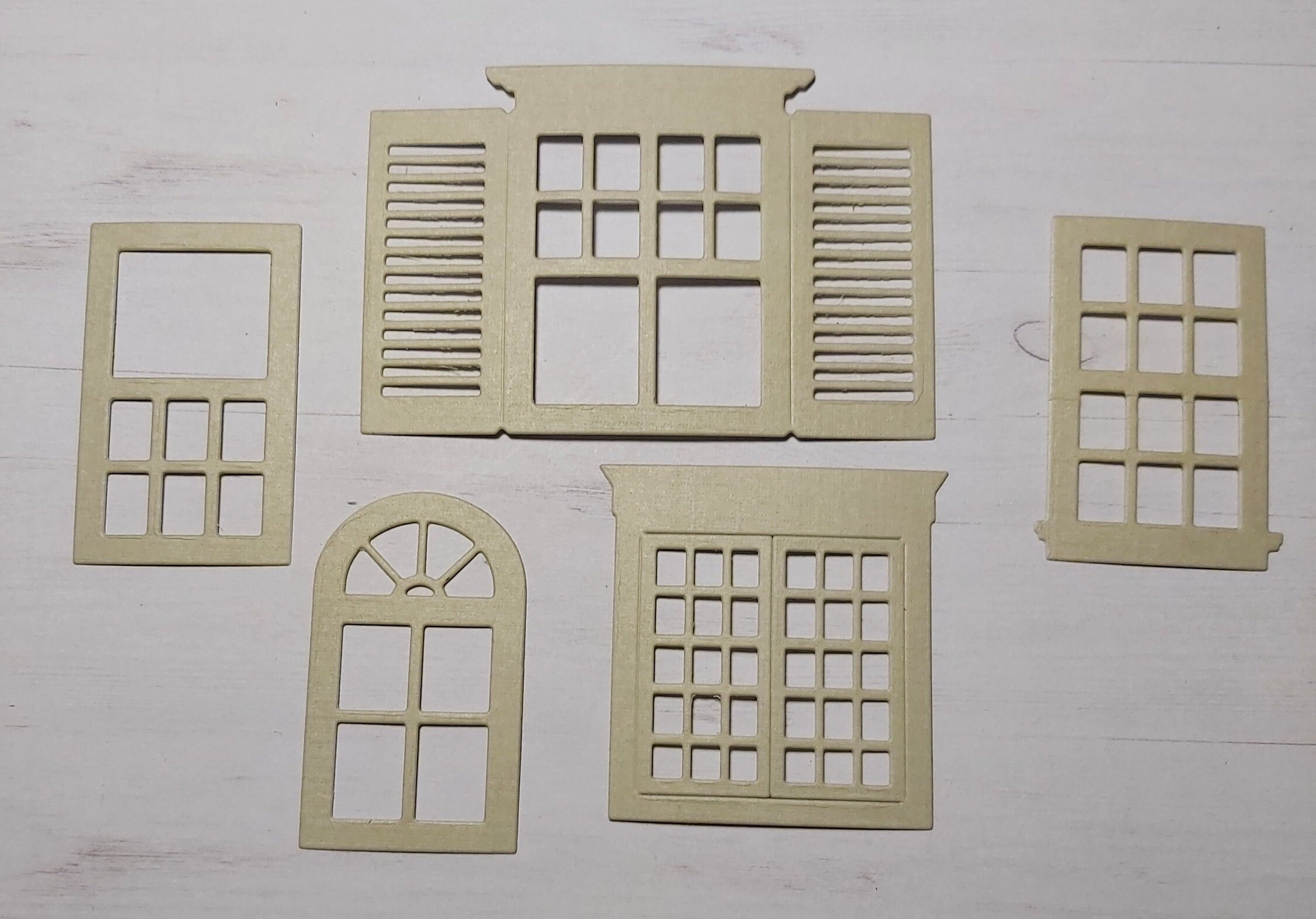 Windows Die Cut/paper Cutouts/5 Pieces/scrapbooking/die Cut/junk ...