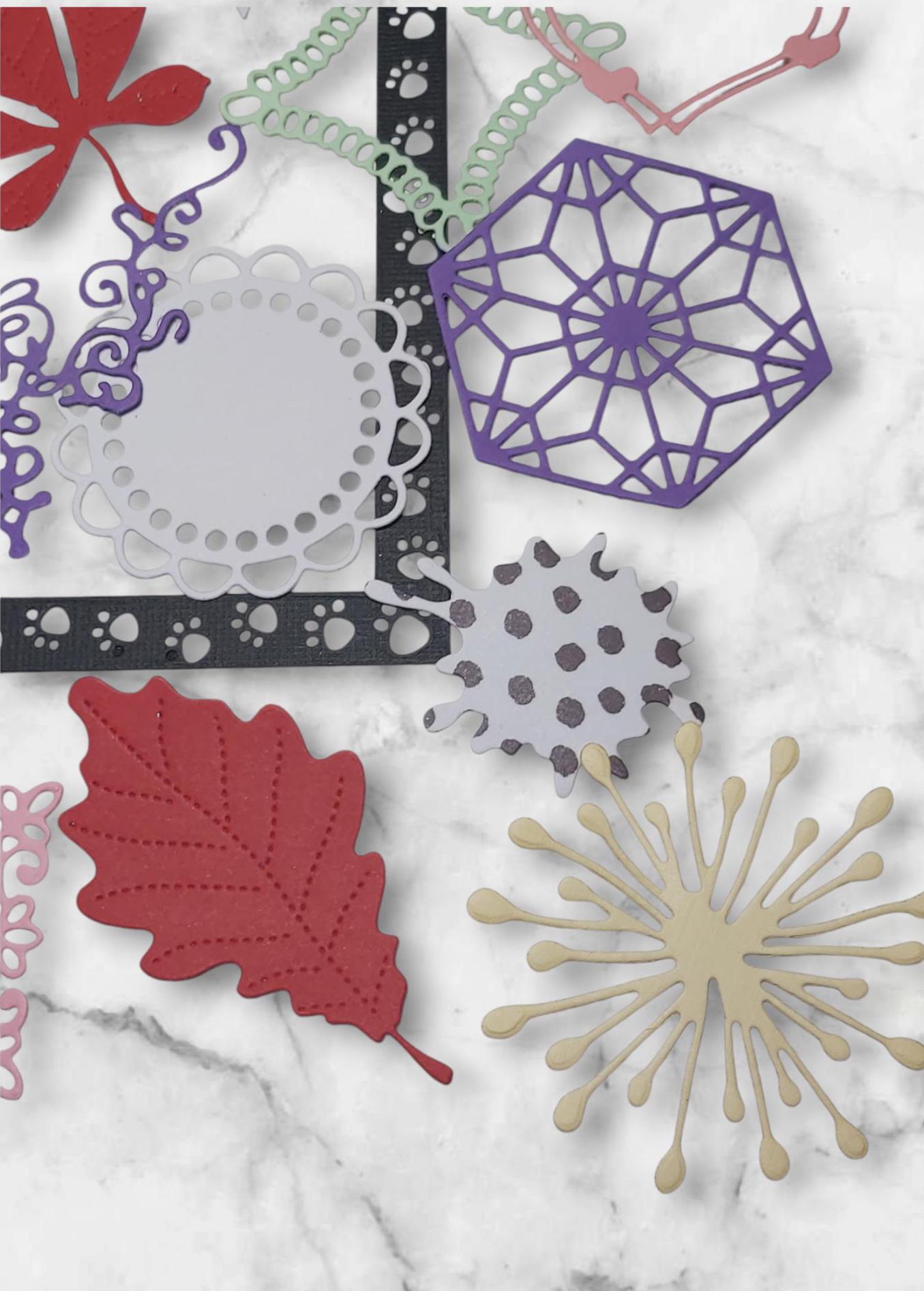 Kit of 20 Paper Cutouts/perforated Cutouts/flowers/lace/scrapbooking ...