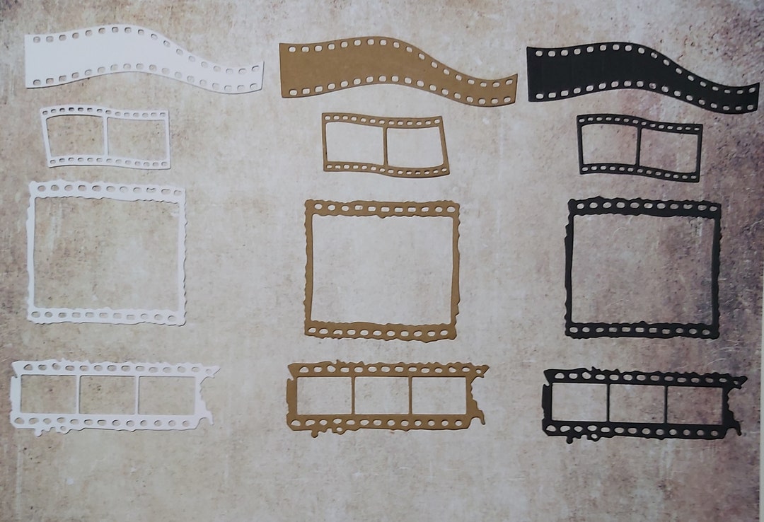 Film Strips/paper Cutouts/12 Pieces/scrapbooking/die Cut/junk Journal ...