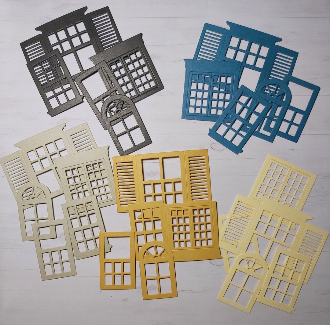 Windows Die Cut/paper Cutouts/5 Pieces/scrapbooking/die Cut/junk ...