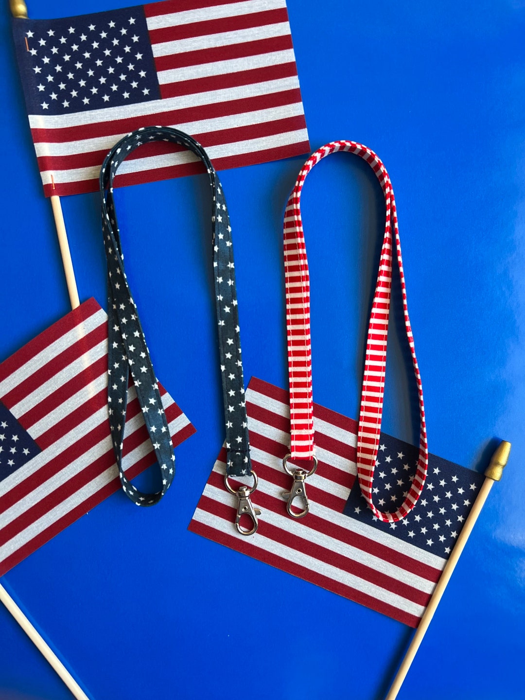 Stars and Stripes Lanyards- Teacher Lanyard-american Flag Lanyard ...