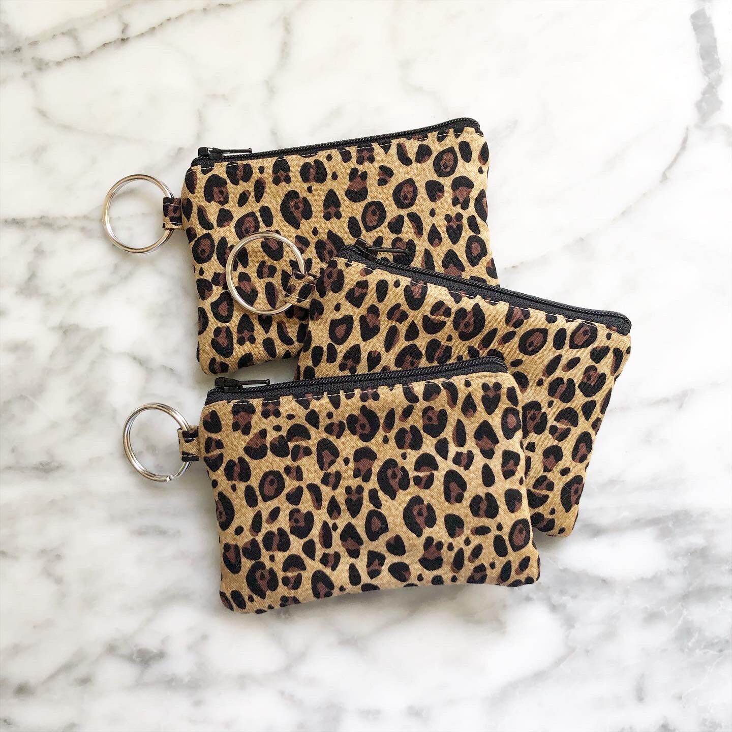 Cheetah Coin Purse- Zipper Pouch- Coin Pouch- Zipper Pouch- Chapstick ...