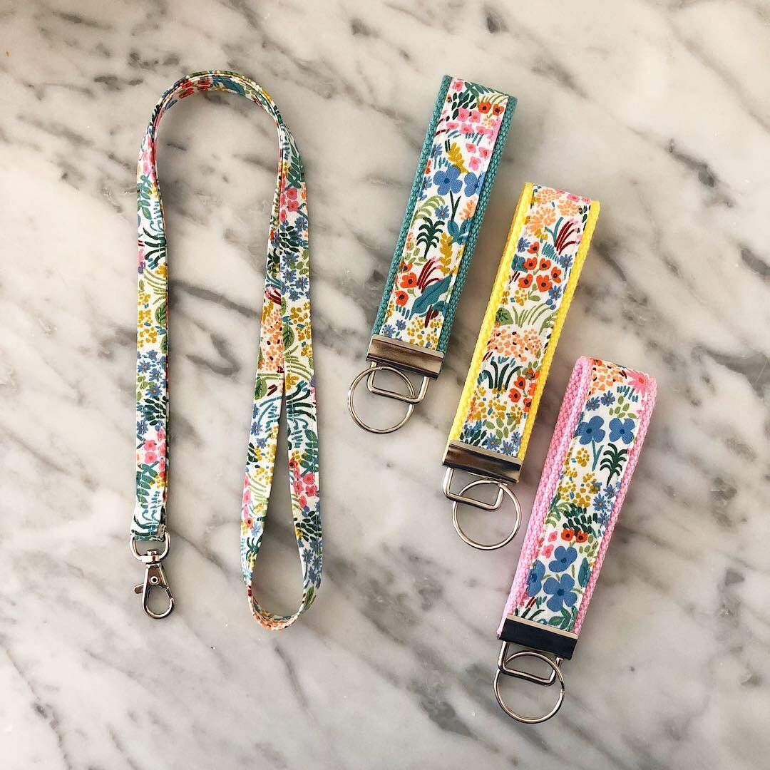 Rifle Paper Co Multi Tapestry English Garden Floral Lanyard- Tapestry ...
