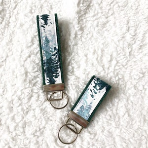 Winter Evergreen Tree Key Fob- 2 Sizes- 3 Colors - Etsy