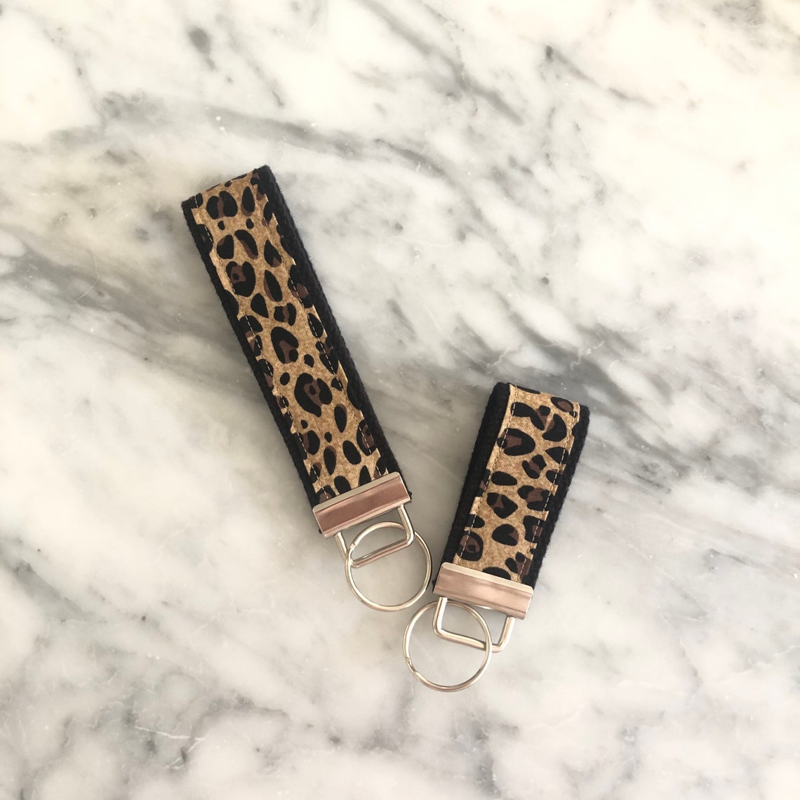 Cheetah Print Fabric Key Fob Leopard Print Key Fob Animal - Etsy