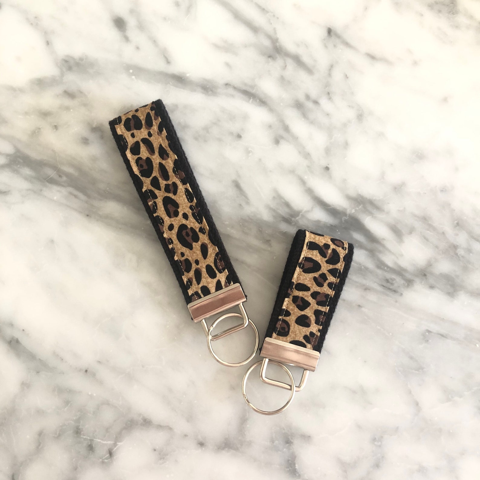 Cheetah Print Fabric Key Fob Leopard Print Key Fob Animal - Etsy