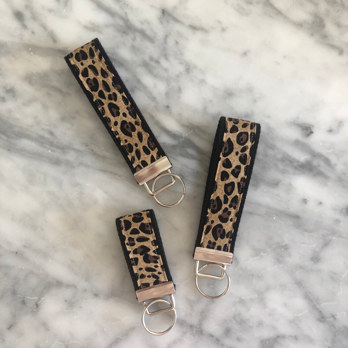Cheetah Print Fabric Key Fob Leopard Print Key Fob Animal | Etsy