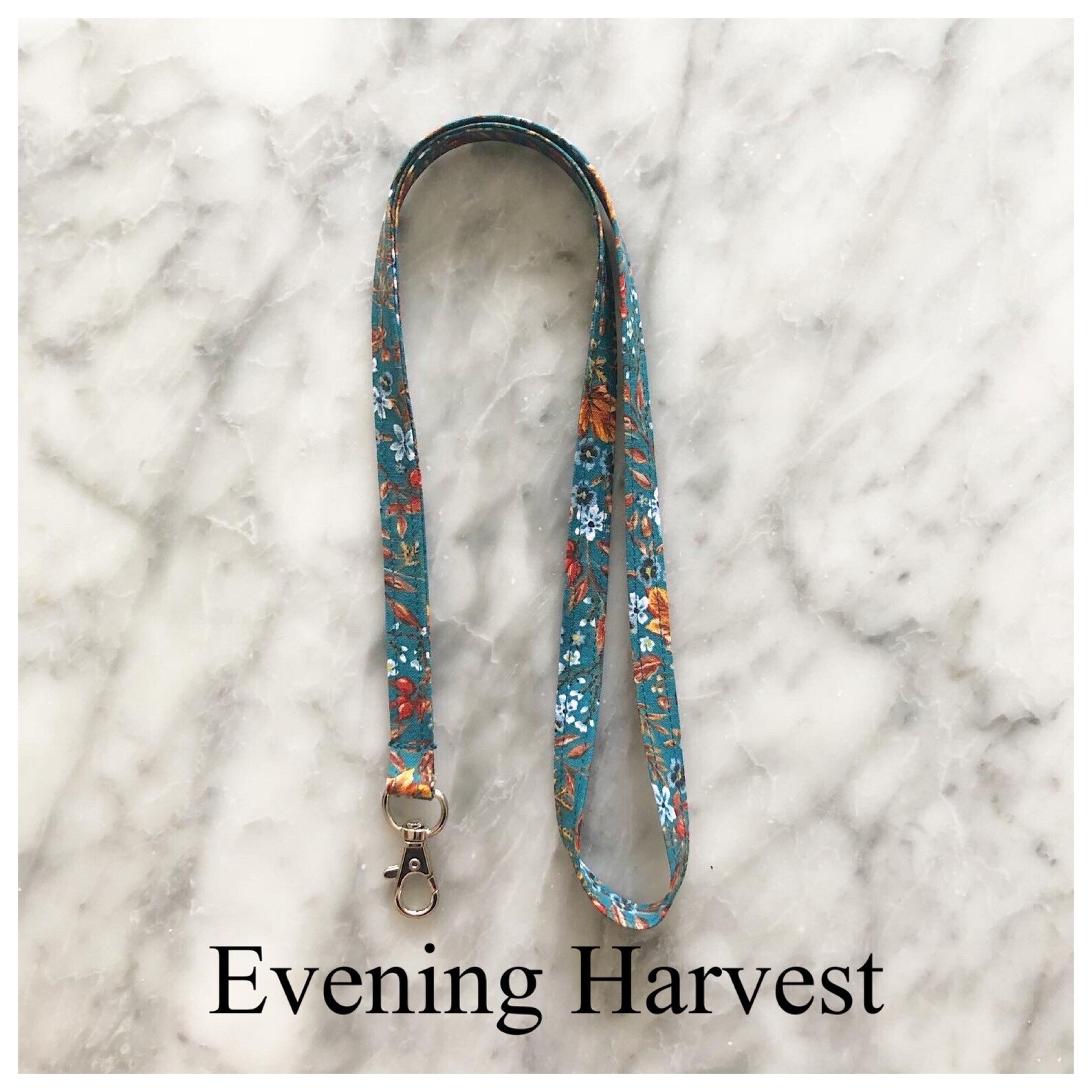 Fall Fabric Lanyards Fall Lanyards Floral Harvest Lanyard Pumpkin Spice ...