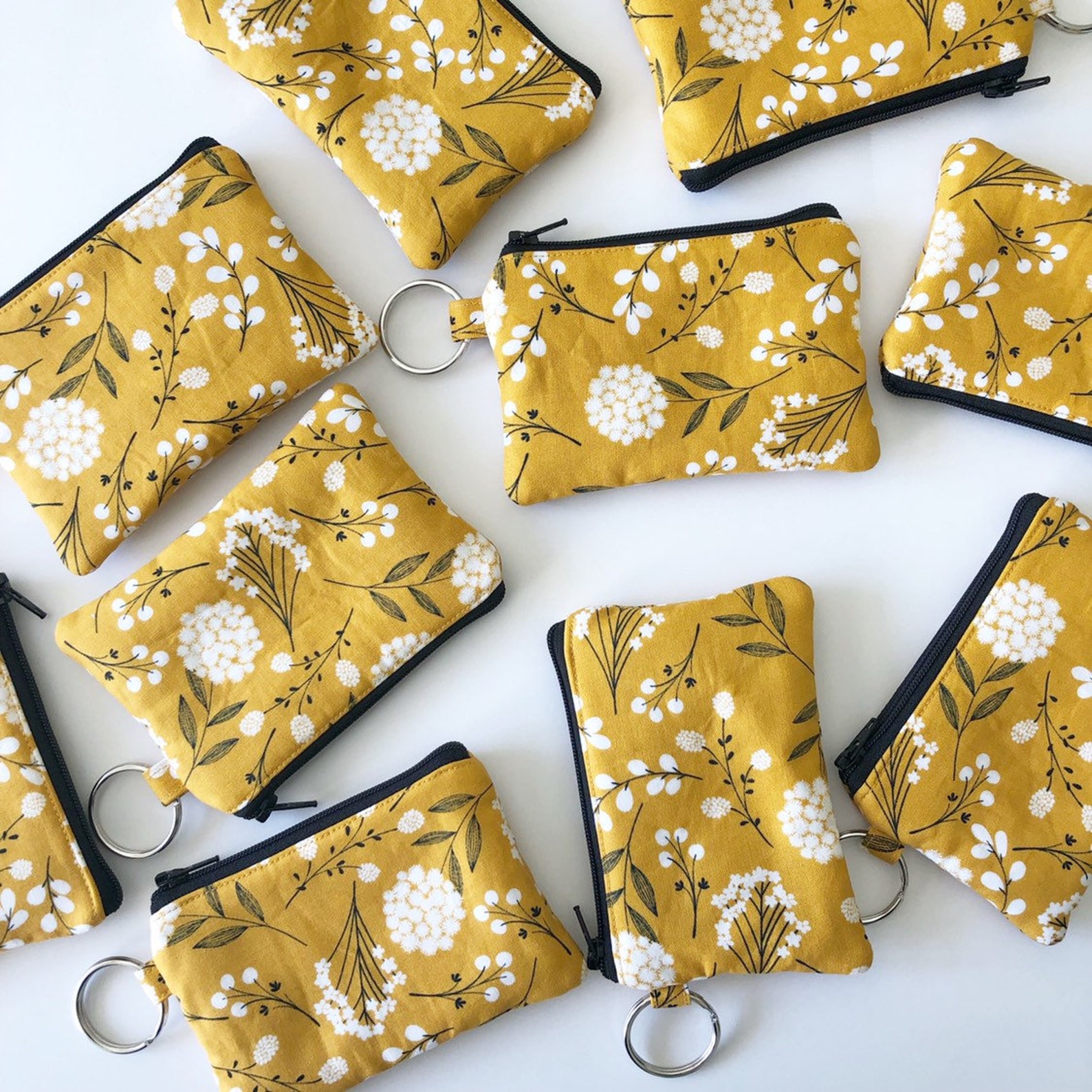 Dandelion Mustard Yellow Coin Purse Zipper Pouch Coin Pouch - Etsy