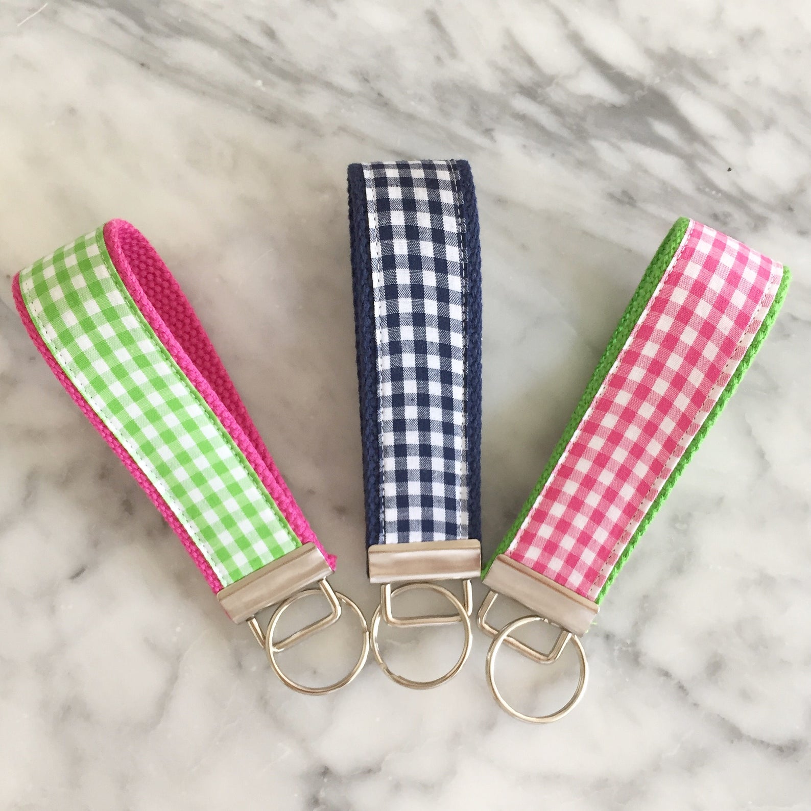 Gingham Key Fob Regular You Chose Colors | Etsy