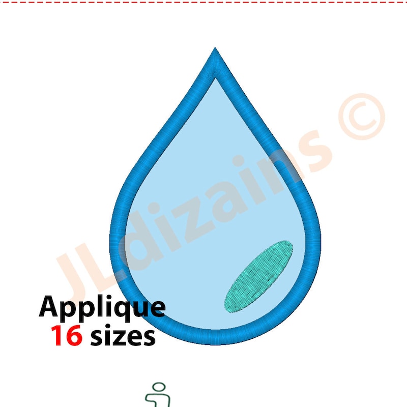Teardrop Applique Design - Etsy UK