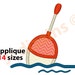 Fishing Bobber Applique Design. Fishing Bobber Embroidery - Etsy