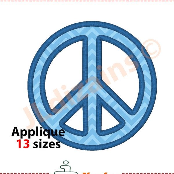 Peace Sign Applique - Etsy