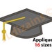 Graduation Hat Applique Design. Graduation Hat Embroidery Design ...