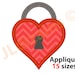 Love Lock Applique Design. Lock Embroidery Design. Embroidery Design ...