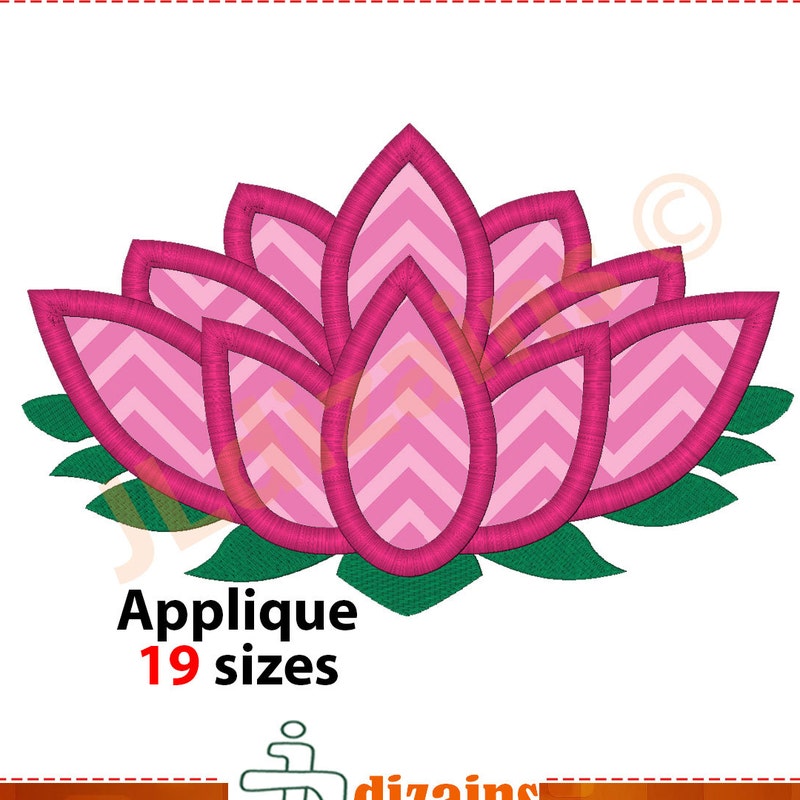 Lotus Flower Embroidery - Etsy
