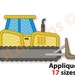 Bulldozer Applique Design. Bulldozer Embroidery Design. Dozer - Etsy