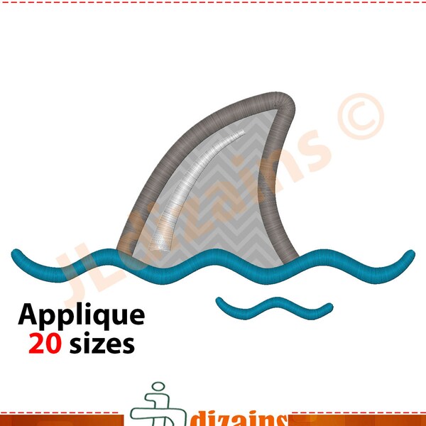 Shark Applique - Etsy
