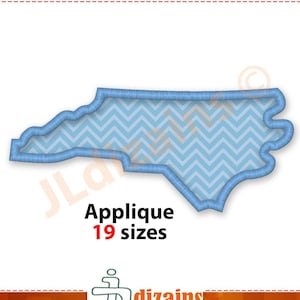 North Carolina State Applique Embroidery Design. North Carolina Machine ...