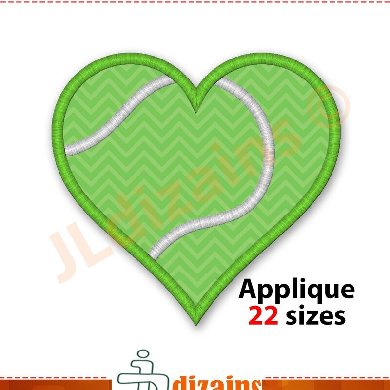 Tennis Ball Heart - Etsy