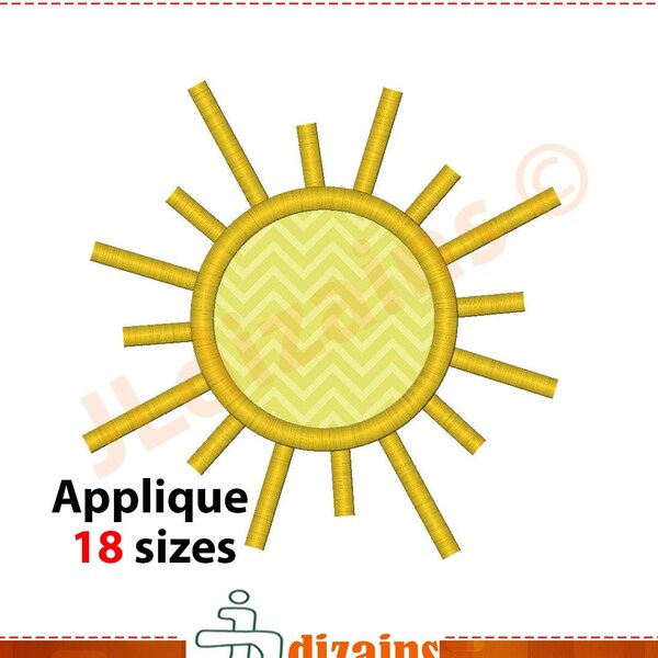 Sun Applique - Etsy