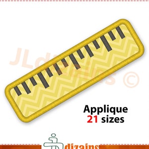 Ruler Applique Design. Ruler Embroidery Design. School Ruler Applique ...