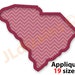 South Carolina State Applique Embroidery Design. South Carolina Machine ...