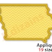 Iowa State Applique Embroidery Design. Machine Embroidery Design. Iowa ...