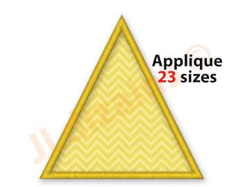 Triangle Applique Embroidery Design. Triangle Embroidery | Etsy